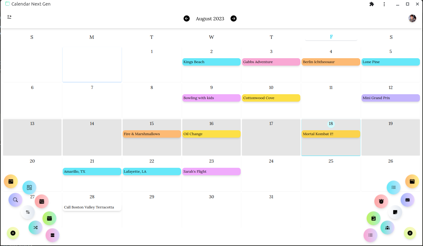 Calendar Next Gen - next generation calendar application
